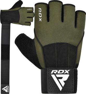 RDX Sports Fitness Handschuhe, Trainingshandschuhe mit 3 Handgelenk-Stabilisierungsplatten, 15 Zoll Langer Riemen Non-Slip Handflächenschutz, Sporthandschuhe für