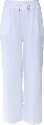 Zwillingsherz Musselin Hose aus 100% Baumwolle - Hochwertige Sommerhose für Damen Frauen Mädchen - Marlenehose Freizeithose Culottes - Strandhose locker luftig perf