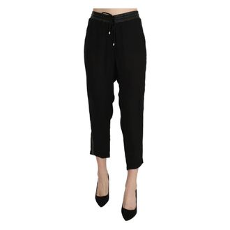 Guess Elegante Cropped-Hose mit hoher Taille in Schwarz - - Trousers - Damen - Schwarzk - L