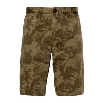Incotex Homme, Shorts, Vert, Taille: W31 Shorts Chino Imprim&eacute;s