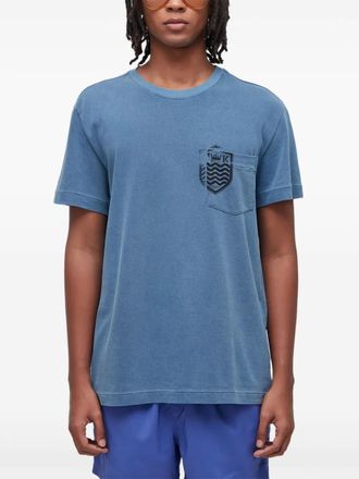 Osklen t-shirt Brasão à détail de poche - Bleu