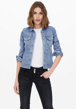 Only Jeansjacke ONLWONDER - Jeansjacke mit Teilungsn&auml;hten und Stretch sehr figurbetont, casual, Denim, Baumwollmischung, Brusttaschen