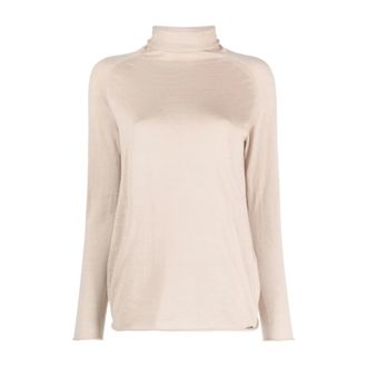 Kiton Elegante Beige Langarmshirt - - Tops - Damen - Beige - XS