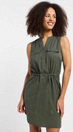 Ragwear Sommerkleid ROISSIN Viskosemischung mit Brusttaschen, Taillenband und Anti-Knitter-Finish