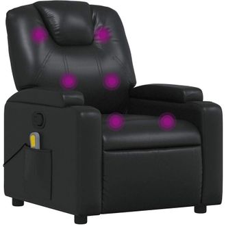 vidaXL Fauteuil de massage inclinable Noir Similicuir