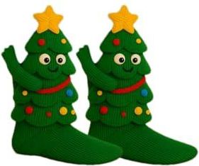 Generic Chaussettes danimaux, chaussettes 3D en tricot paresseux pour femmes, chaussettes dr&ocirc;les de No&euml;l en coton &agrave; double couche chaud, chaussette fantaisie 