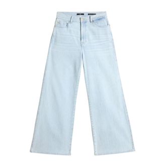 7 For All Mankind Lotta Cropped Wide Leg Jeans - - Jeans - Damen - Blau - W30