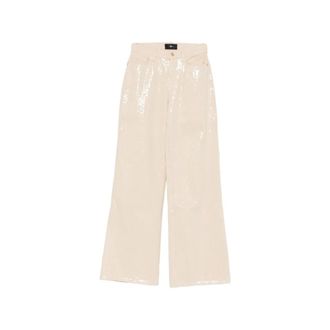 7 For All Mankind Femme, Pantalons, Beige, Taille: W27 Lotta Radiance Wide Leg Jeans