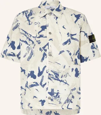 Stone Island Kurzarm-Hemd Comfort Fit weiss