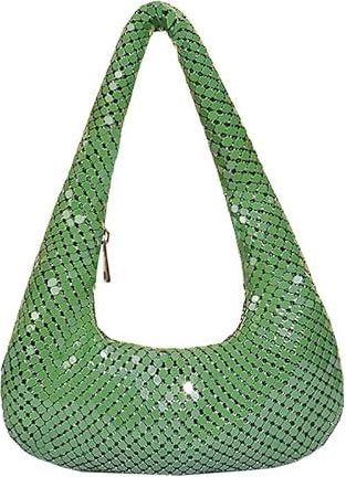 Generic Sac de soir&eacute;e &agrave; paillettes pour femme - Sac &agrave; main r&eacute;tro classique pour robe formelle, Vert, 10.2*1.2*13 inch