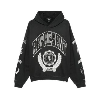 Represent Schwarzer Kapuzenpullover mit Grafikdruck - - Sweatshirts & Hoodies - Herren - Schwarzk - M