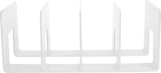 Hemobllo Praktisches 4 f&auml;cher B&uuml;cherregal aus Kunststoff Wei&szlig; Multifunktionaler Schreibtisch Organizer f&uuml;r Dokumentenablage B&uuml;ro und Wohnraum Nutzung