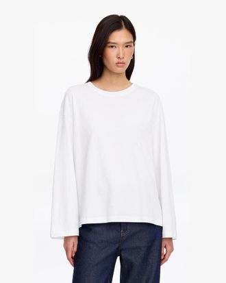 Arket Lockeres Langarmshirt -Wei&szlig;