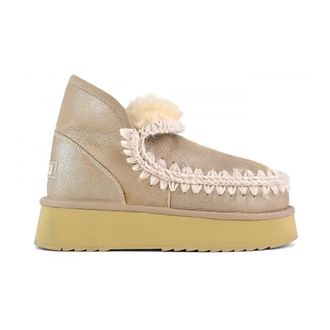 Mou Femme, Chaussures, Gris, Taille: 40 EU Bottes Grises Mini Eskimo Platform