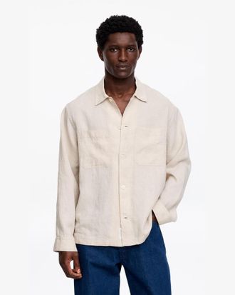 Arket Lockeres Leinenhemd -Beige