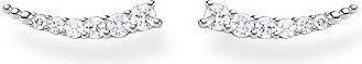 Thomas Sabo Boucles doreilles pour femme en argent sterling 925 avec pierres, 1,50 cm, Argent sterling, Non applicable