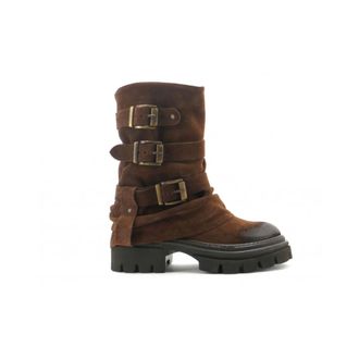 Mimmu Bottines de combat - Femme - Chaussures - Brun - Taille: 37 EU