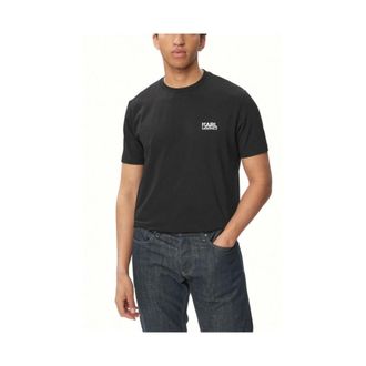 Karl Lagerfeld Homme, Tops, Noir, Taille: M T-shirt col rond