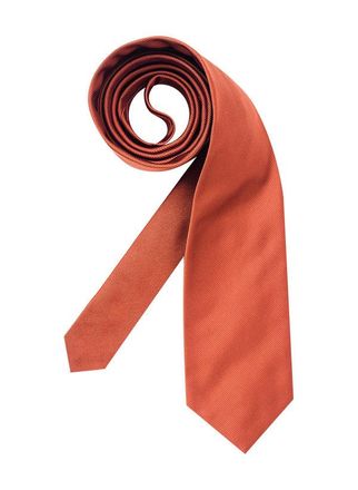 Ascot Herren Krawatte orange Seide gemustert