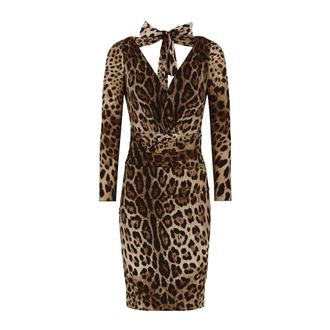 Dolce & Gabbana Femme, Robes, Multicolore, Taille: 46 FR Robe Courte en Satin Charmeuse