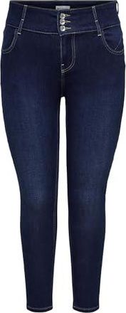 Only Carmakoma Caranna Hw Skinny Ank MBD DNM Ana, Denim Bleu médium, 50W / 32L Femmes