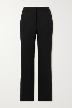 Acne Studios Pantalon &Eacute;vas&eacute; En Laine M&eacute;lang&eacute;e &Agrave; Fermetures &Agrave; Glissi&egrave;re - Noir