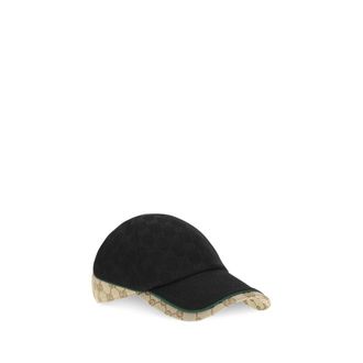 Gucci GUA001I24HBK31079BB GG Motif Baseball Cap - Black