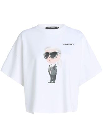 Karl Lagerfeld t-shirt Ikon - Blanc
