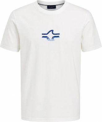 Paul & Shark Crewneck-T-Shirt mit Stickerei - - Tops - Herren - Wei&szlig; - XL