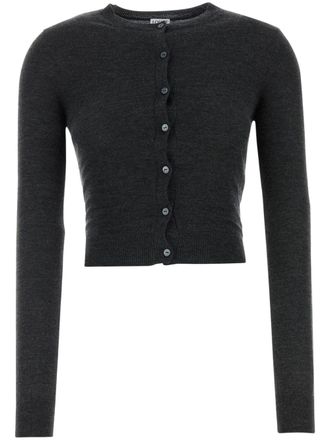 Loewe cardigan &agrave; d&eacute;tails drap&eacute;s - Gris