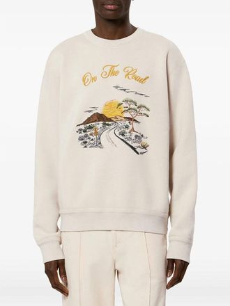 Isabel Marant Embroidered Logo Graphic Sweatshirt - Beige