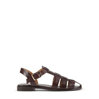 Bobbies Sandales tress&eacute;es Romane en cuir