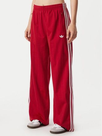 adidas Jogginghose Pinstripe Firebird Loose Trackpant KS9977 Rot Wide Leg