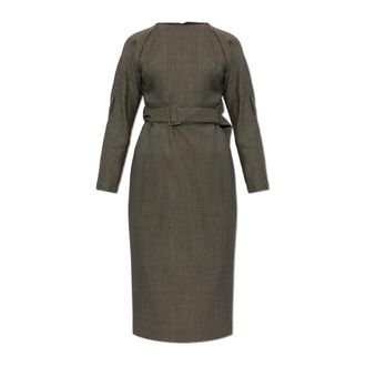 Maison Margiela G&uuml;rtel-Midikleid mit Drapierung - - Dresses - Damen - Grau - M