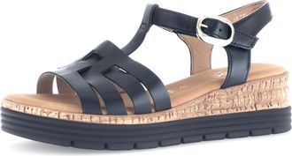 Gabor Damen Riemchensandalen, Frauen Sandalen,Freizeitschuhe,offene Schuhe,Strandschuhe,Sandaletten,Sommersandalen,schwarz (Gold),38.5 EU / 5.5 UK