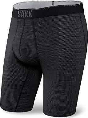 SAXX Underwear Co. Saxx - sous-v&ecirc;tements pour Hommes Quest - Boxer en Maille &agrave; s&eacute;chage Rapide avec Support de Poche int&eacute;gr&eacute; - sous-v&ecirc;tements pour Hommes, Noir II, M