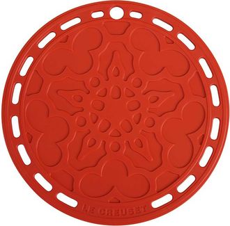 LE CREUSET Le Creuset Untersetzer Tradition aus Silikon, Hitzebest&auml;ndig bis 250&deg;C, &Oslash; 20 cm, Kirschrot, 93007300060000