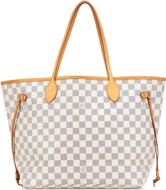 Louis Vuitton Shopper - Damier Azur Neverfull MM - Gr. unisize - in Weiß - für Damen