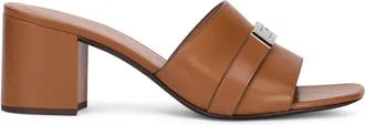 Tory Burch Womens Heeled Sandal Leelee Camel Calfskin