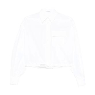 Brunello Cucinelli Femme, Blouses et Chemises, Blanc, Taille: 42 FR Pocket Drawstring Shirt