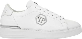 Philipp Plein Low-Top Sneaker - Hexagon Leather Lo-Top Sneaker - Gr. 35 (EU) - in Wei&szlig; - f&uuml;r Damen