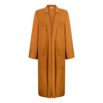 Malo Femme, Pulls, Orange, Taille: 36 FR Long Cardigan