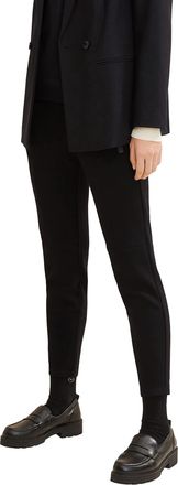 Tom Tailor Damen 1034232 Loose Fit Hose mit Reißverschlusstaschen, 14482 - Deep Black, 34W / 28L