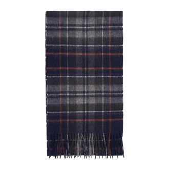 Barbour Kariertes Schal Navy/Dark Ginger - - Accessories - Herren - Blau - ONE SIZE