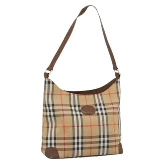 Burberry Sac bandouli&egrave;re en toile Pre-owned - Femme - Pre-owned - Beige - Taille: ONE Size