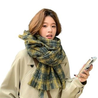 Generic QXDZSW &Eacute;charpe imitation cachemire pour femme - Sensation dhiver - Ch&acirc;le chaud - Mignon et polyvalent - &Eacute;charpe &agrave; carreaux pour femme, Scarf50, 200x65