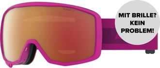 Salomon COUNT JR SPHERICAL Skibrille für Kinder - Pink - Komfortabler Live Fit Rahmen - Klare Sicht & besserer Blendschutz - Over The Glasses-kompatibel für B
