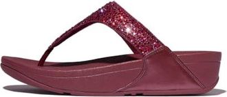 FitFlop Womens Lulu Crystal-Mix Toe-Post Sandals, rhubarbe, 41 EU