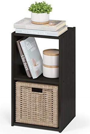 Furinno Pelli kubischer Aufbewahrungsschrank mit 2 Fächern, holz, Espresso, 29.49 x 31.09 x 61.39 cm