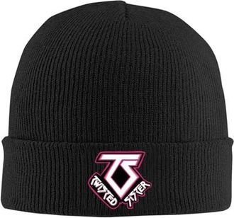 Generic Chapeau dHomme, Logo Twisted Sister, Rose Vif Rose Vif en Couleurs dHommes, Bonnet tricot&eacute; Unisex, Bonnet, Hiver Chaud et Chaud Cadeau de No&euml;l